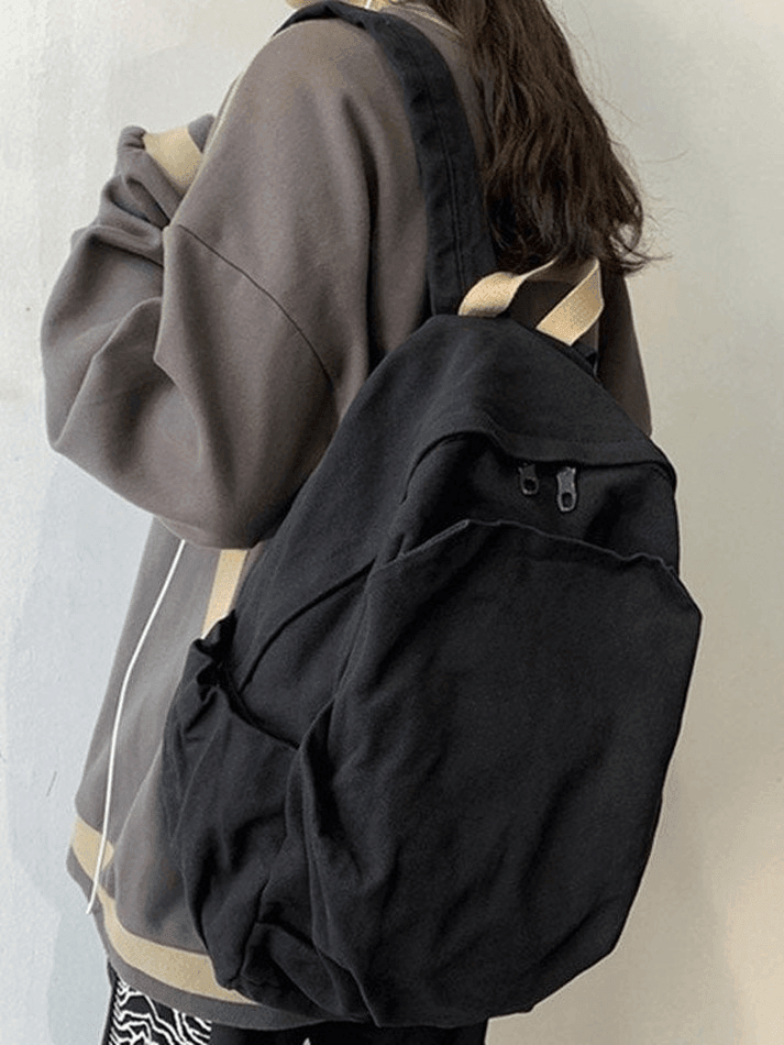 Vintage Wash College School Backpack – Toadds